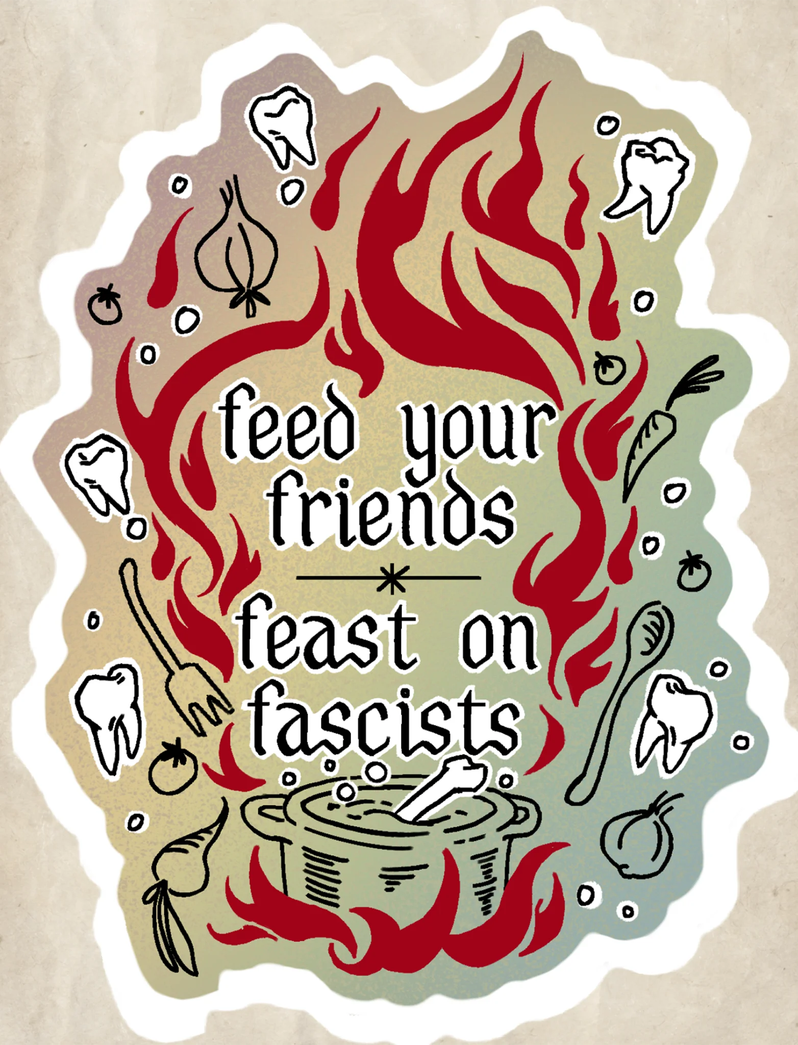 Feed Your Friends Charity Sticker – The Hushfall Archives